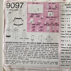Simplicity | Toys | 97 Simplicity Barbie Doll Wardrobe Sewing Pattern ...